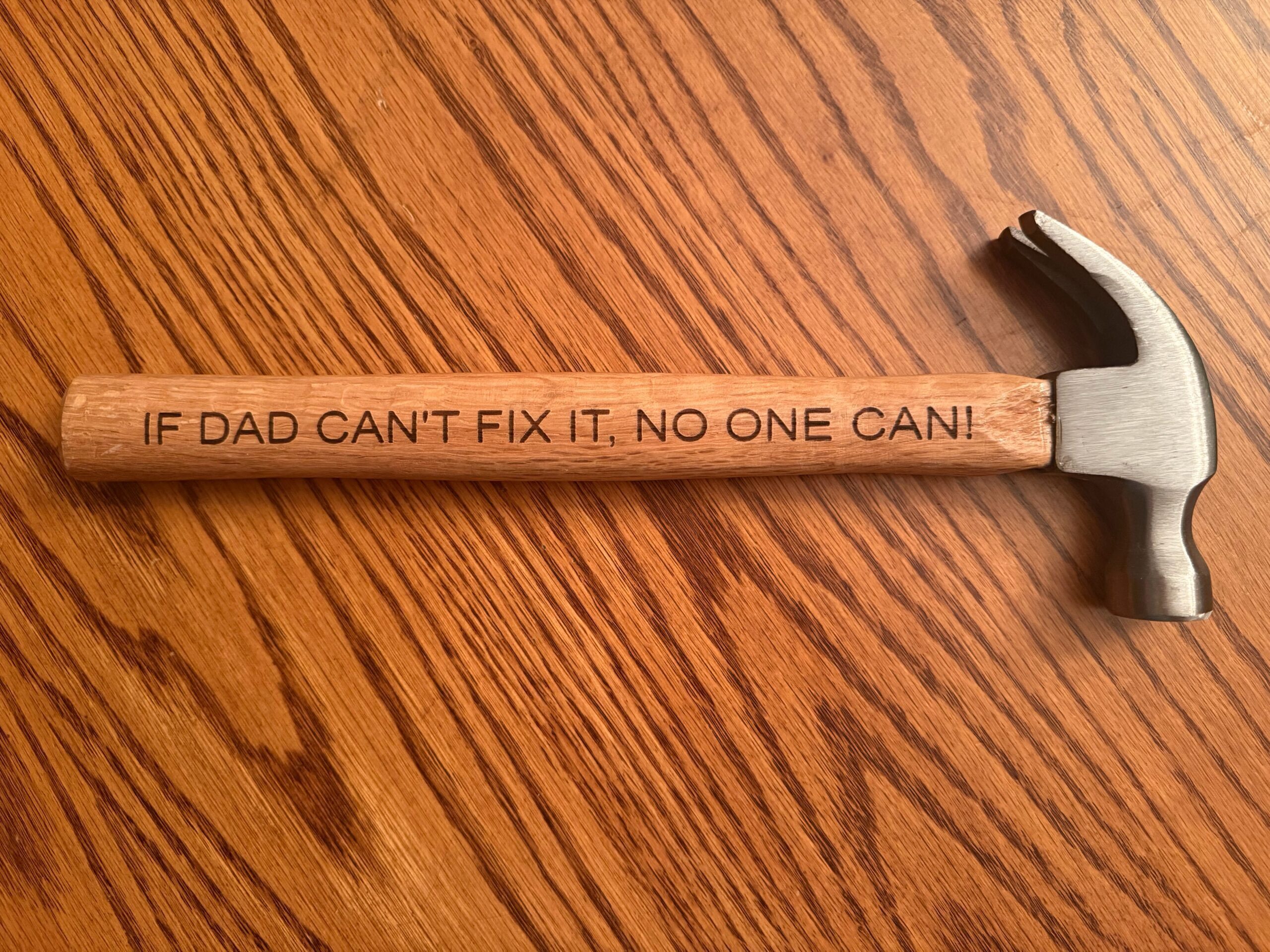 Custom Engraved Hammer- 16 oz wooden handle - Chapter 31 Designs