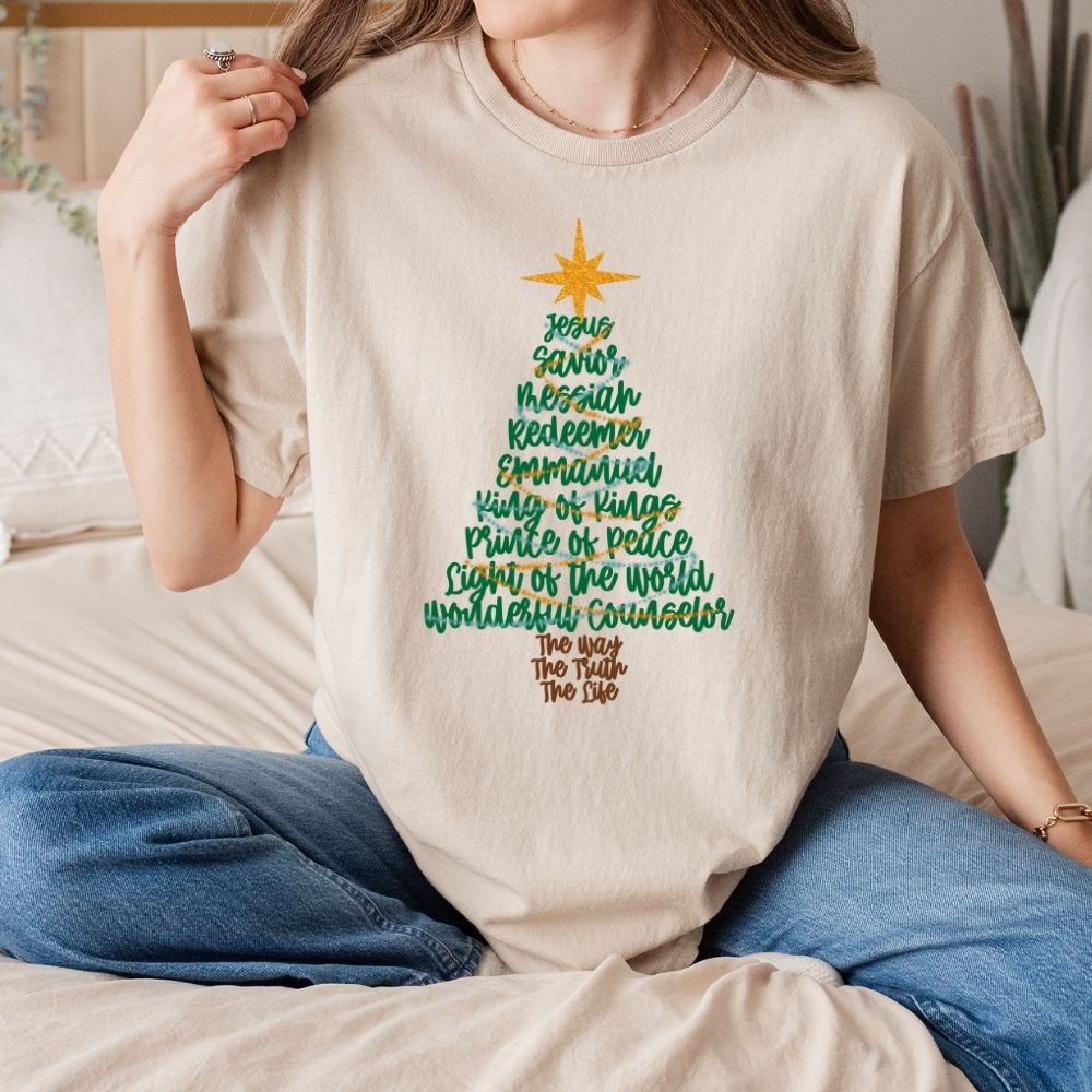 Names of Jesus Christmas Tree Shirt | Chapter 31 Designs